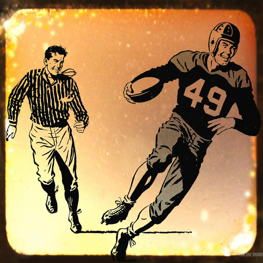 1949 Vintage Football Viewfinder Slide Art by Row One Brand Wall Art