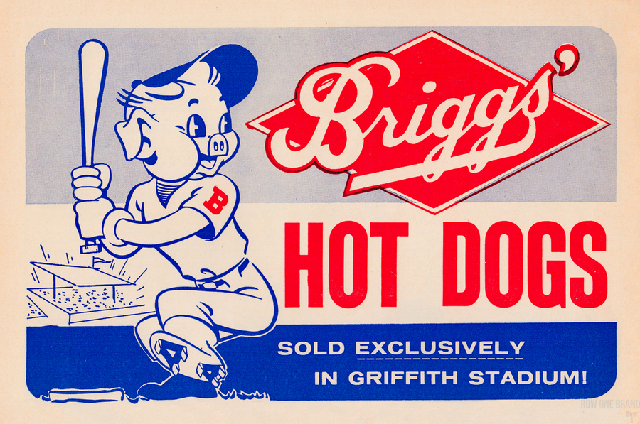 1959 Griffith Stadium Briggs Hot Dog Ad by Row One Brand Wall Art