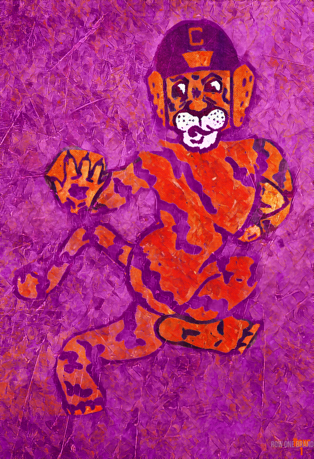 1950 Clemson Tiger Painting by Row One Brand Wall Art