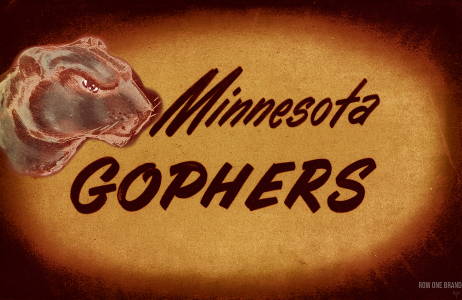 1950 Vintage Minnesota Golden Gopher Art by Row One Brand Wall Art