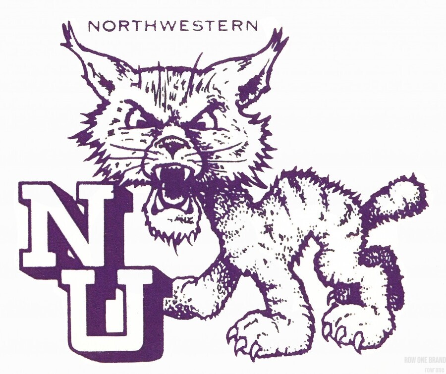 Vintage Northwestern Wildcat by Row One Brand Wall Art