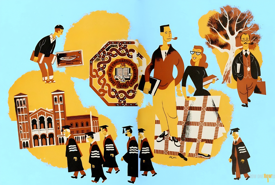 1950s UCLA Campus Art by Row One Brand Wall Art