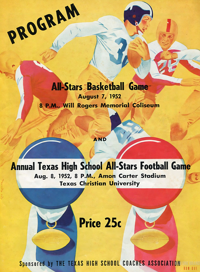 1952 texas high school all star football program by Row One Brand Wall Art