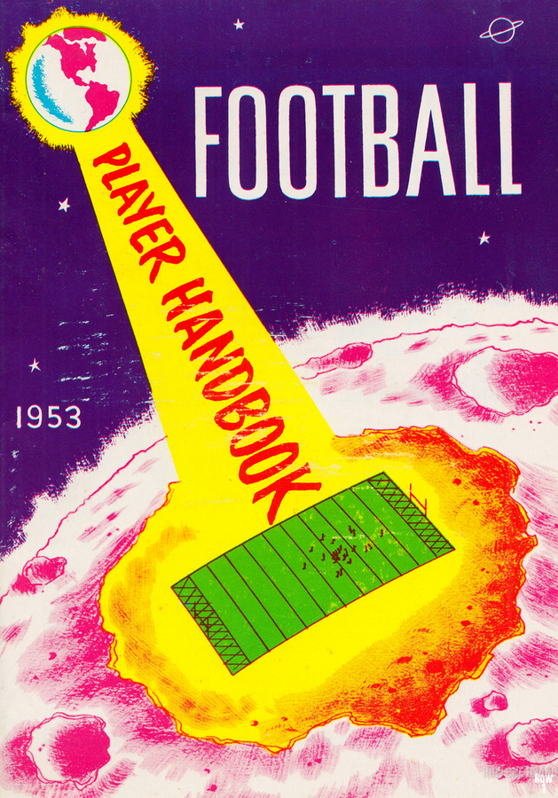 1953 Football Rule Book Outer Space Cover Art by Row One Brand Wall Art