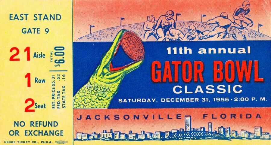 1955 Gator Bowl Vanderbilt Win by Row One Brand Wall Art