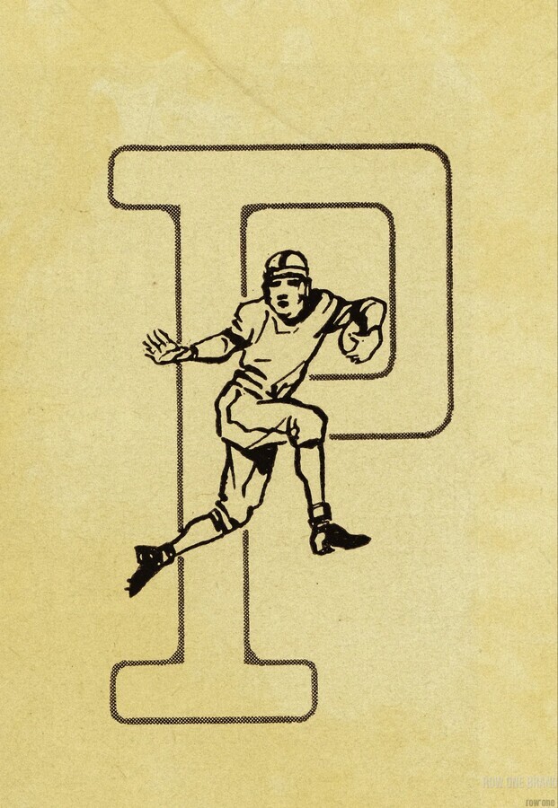 1956 Purdue Football Art by Row One Brand Wall Art