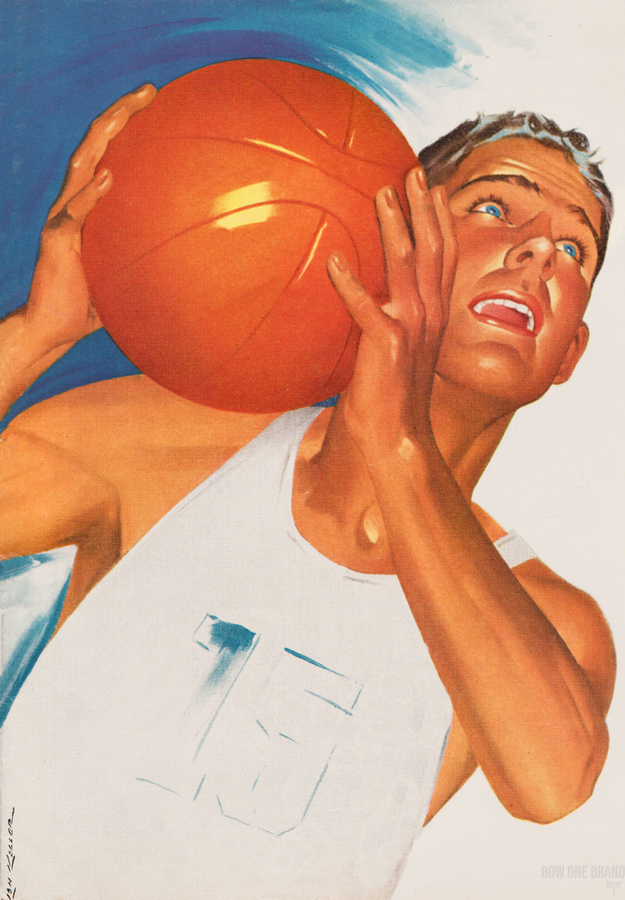 1959 Vintage Basketball Player Art by Row One Brand Wall Art