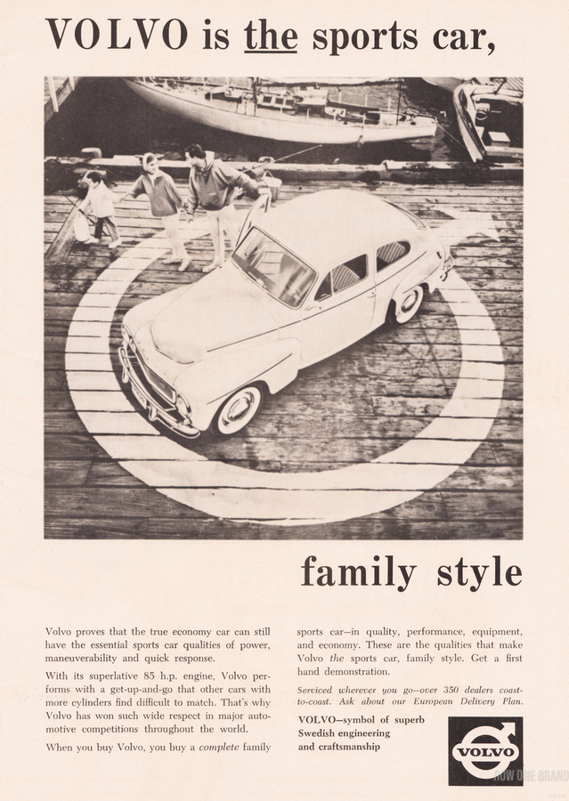 1960 Volvo Car Vintage Advertisement Poster par Row One Brand