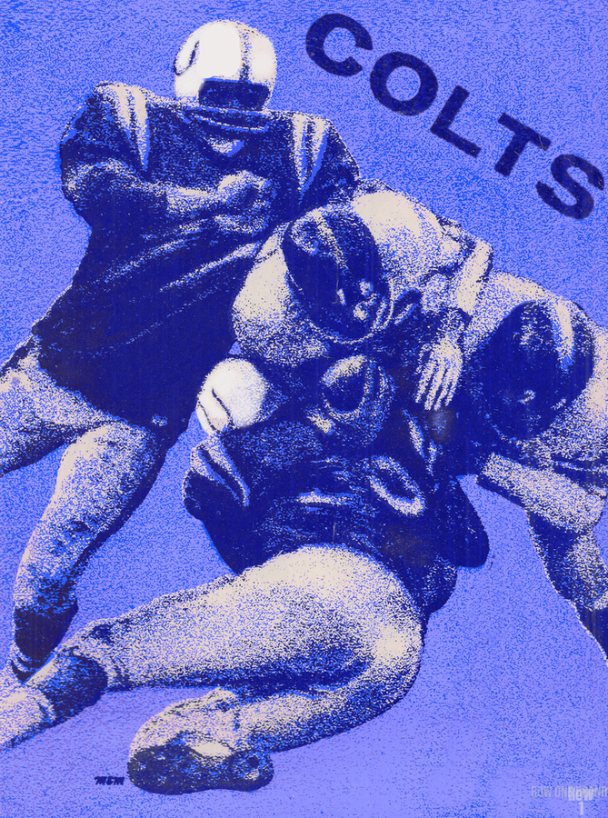 1961 Baltimore Colts Football Poster by Row One Brand Wall Art