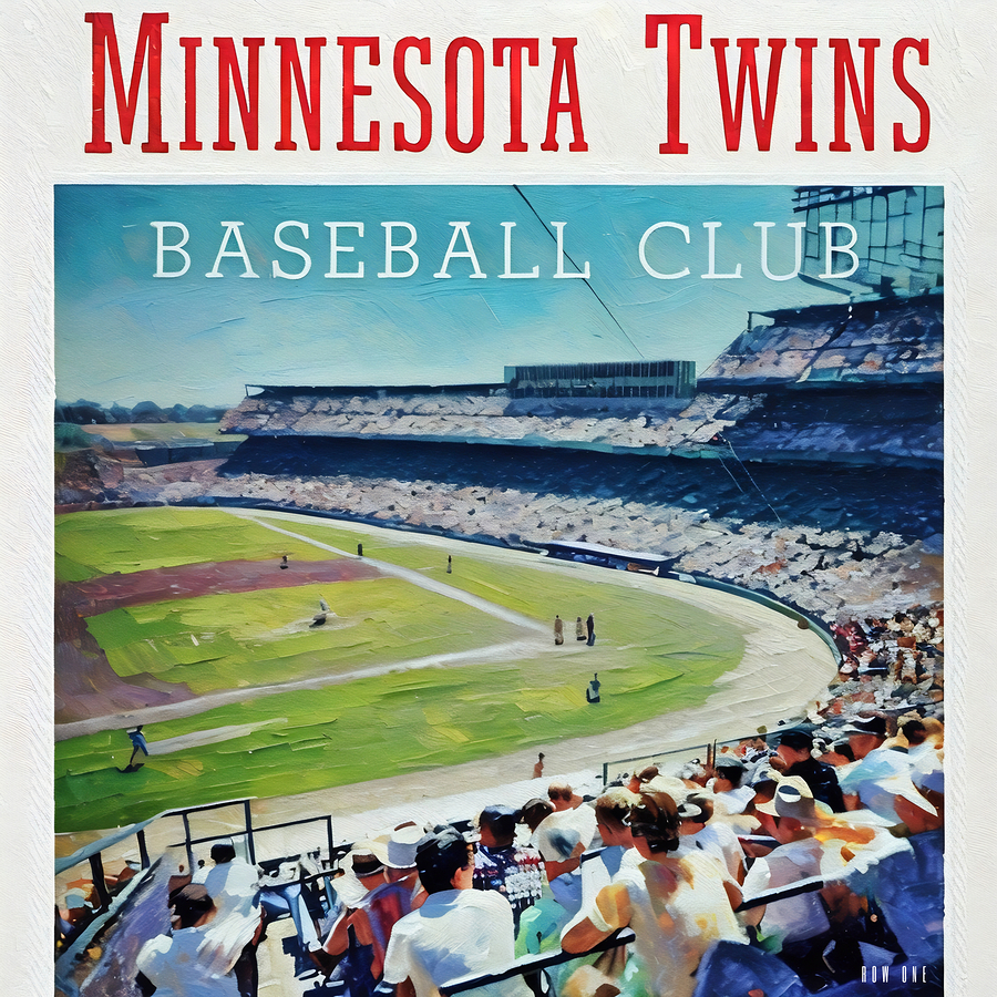1962 Minnesota Twins Stadium Art by Row One Brand Wall Art
