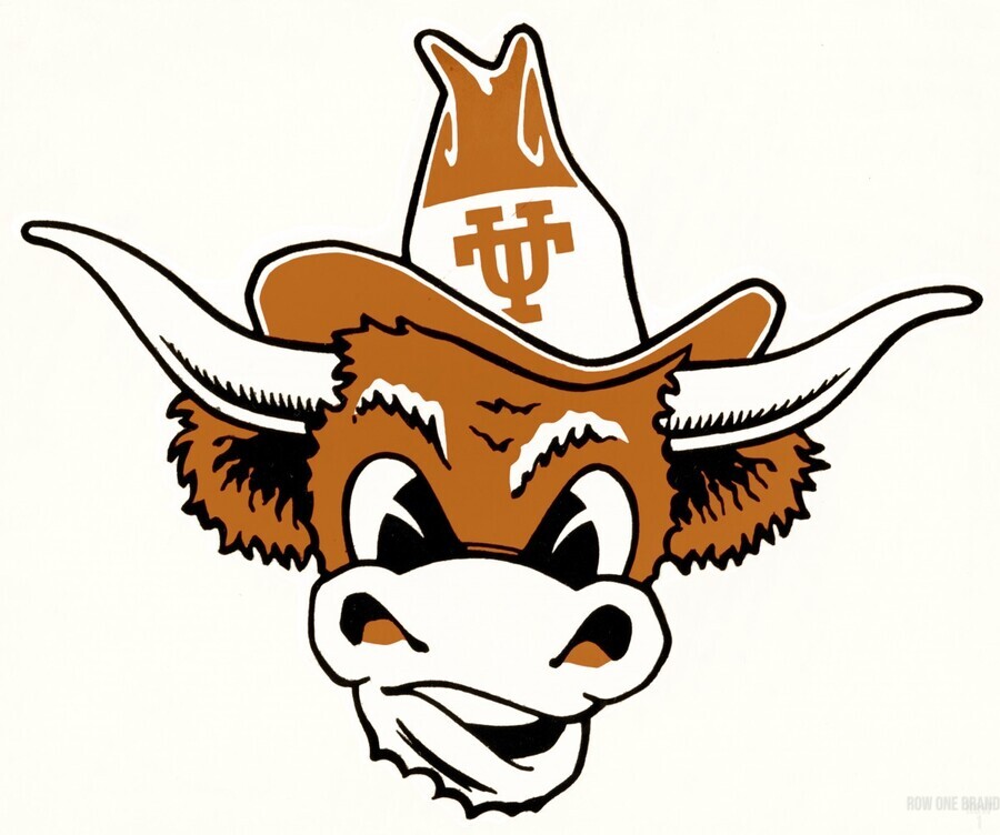 Vintage Texas Longhorn Cartoon Art by Row One Brand Wall Art