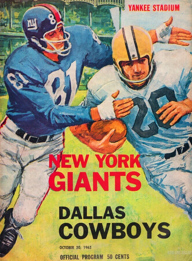 1963_New_York_Giants_Football_Yankee_Stadium_Program_Dallas_Cowboys ...