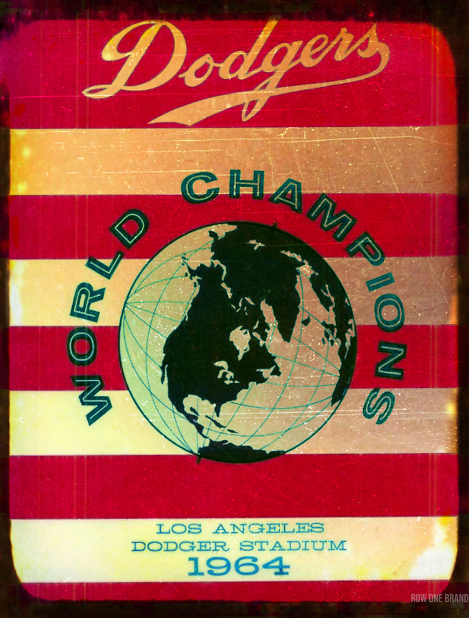 1964 LA Dodgers Baseball Score Card Viewfinder Remix Art by Row One ...