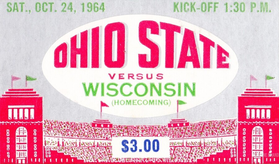 1964_College_Football_Wisconsin vs. Ohio State_Ohio Stadium_OSU ...