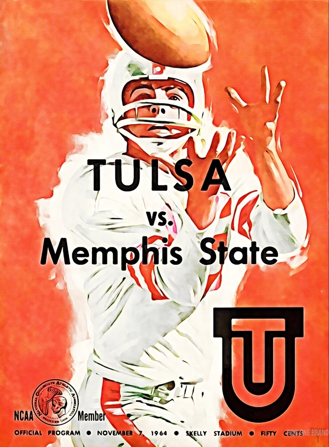 1964 Tulsa Football Program Cover Art by Row One Brand Wall Art