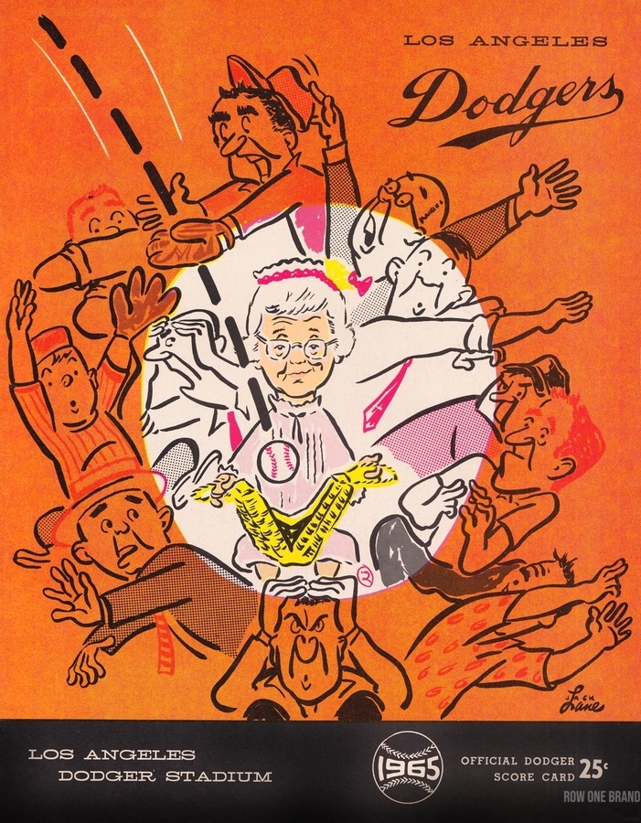 1965 LA Dodgers scorecard art by Row One Brand Wall Art