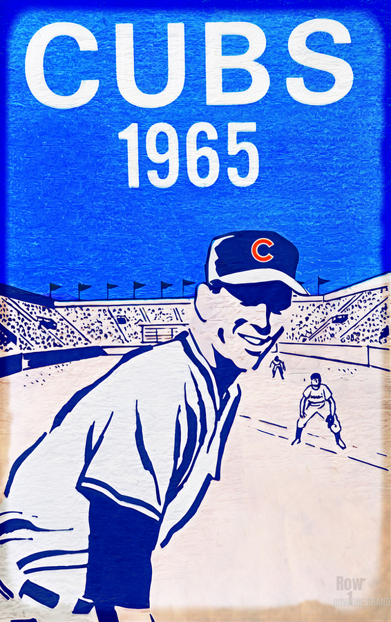 1965 Chicago Cubs Throwback Art by Row One Brand Wall Art