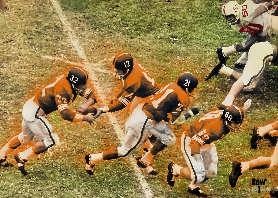 1965 glenn baxter walt garrison osu football by Row One Brand Wall Art