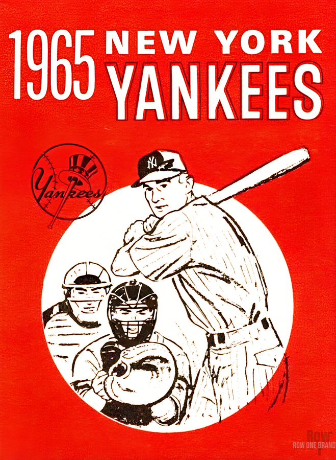 1965 New York Yankees Baseball Art by Row One Brand Wall Art