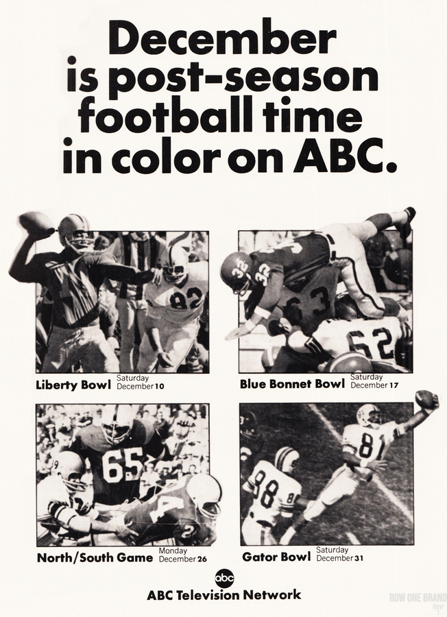 1966 ABC College Football Advertisement by Row One Brand Wall Art
