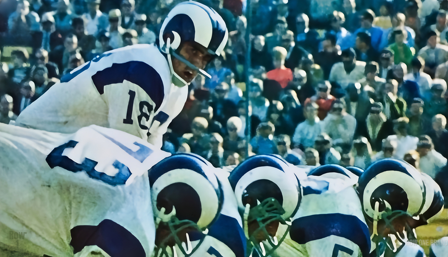 1967 LA Rams Roman Gabriel QB Art by Row One Brand Wall Art