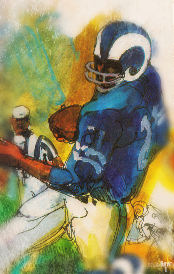 1967 LA Rams Football Art by Row One Brand Wall Art