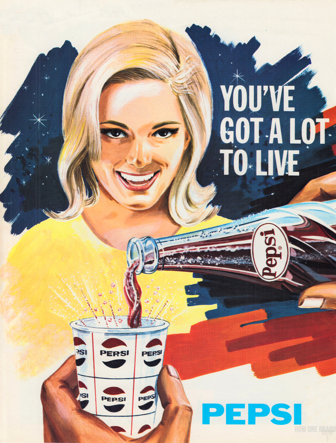 1968 Pepsi Advertisement by Row One Brand Wall Art