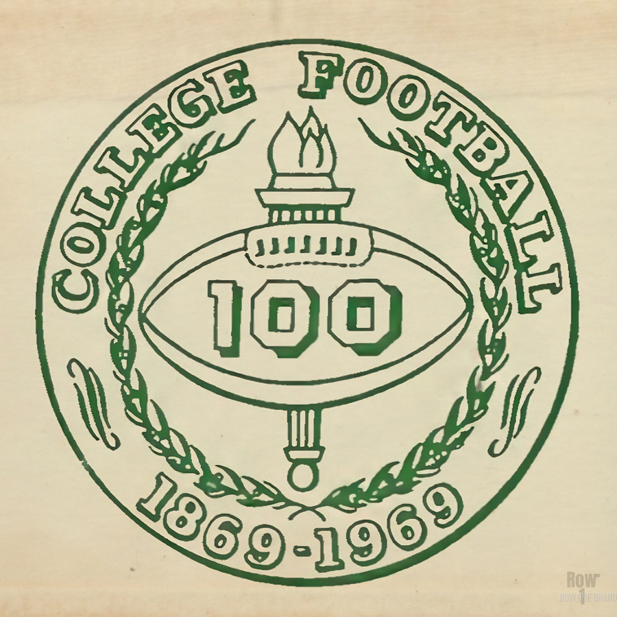 1969 College Football 100 Years Logo Art by Row One Brand Wall Art