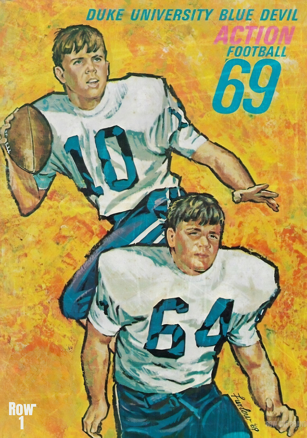 1969 Duke Football Art by John Furlow by Row One Brand Wall Art