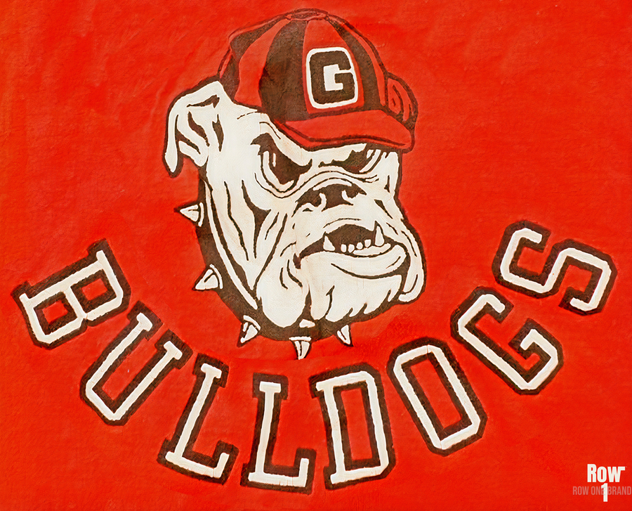Retro Seventies Georgia Bulldog Art by Row One Brand Wall Art