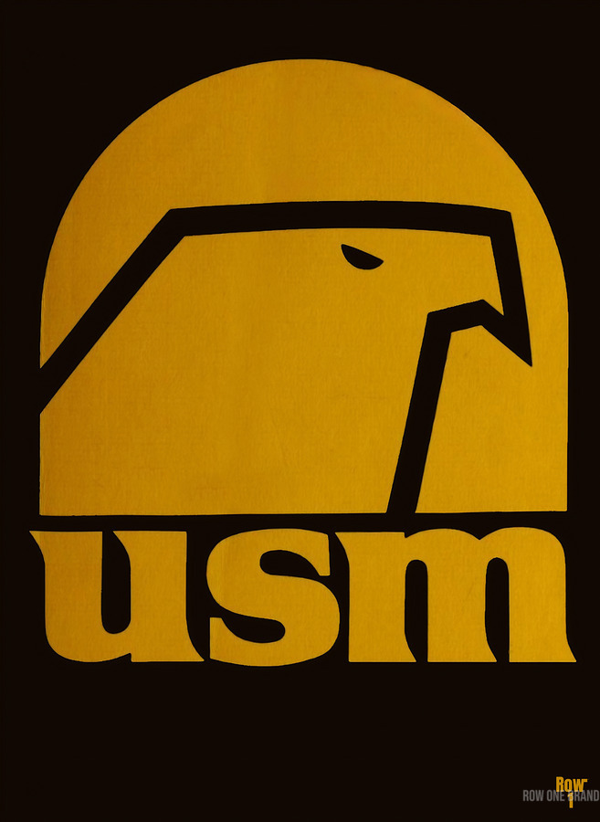 1970s usm southern miss golden eagle art by Row One Brand Wall Art