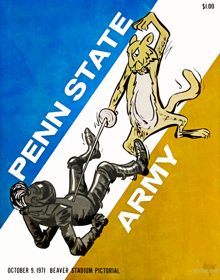 1971 Penn State vs. Army Football Cover Art by Row One Brand Wall Art