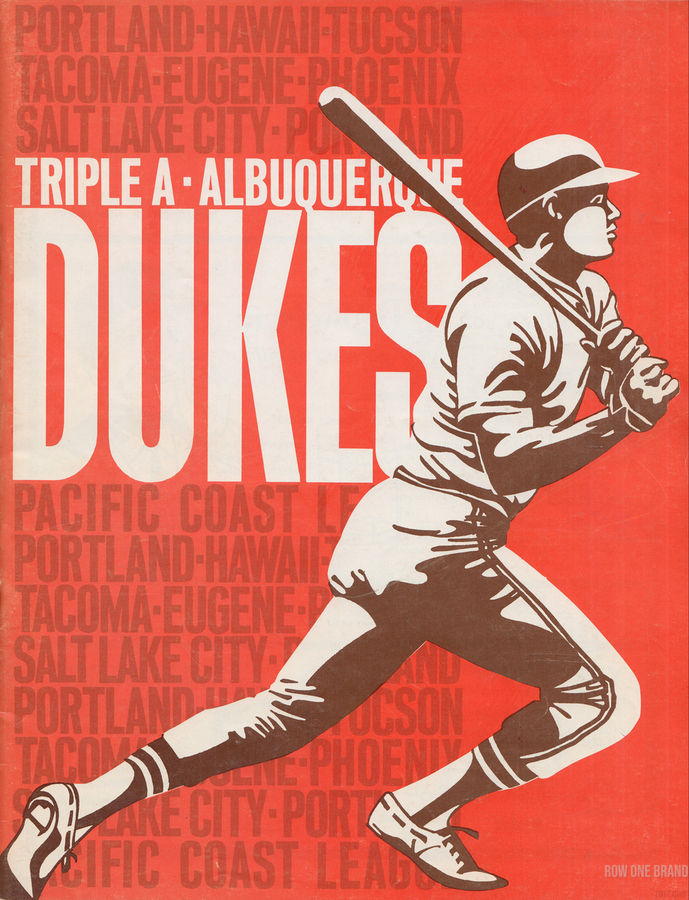 1972 Albuquerque Dukes Poster by Row One Brand Wall Art