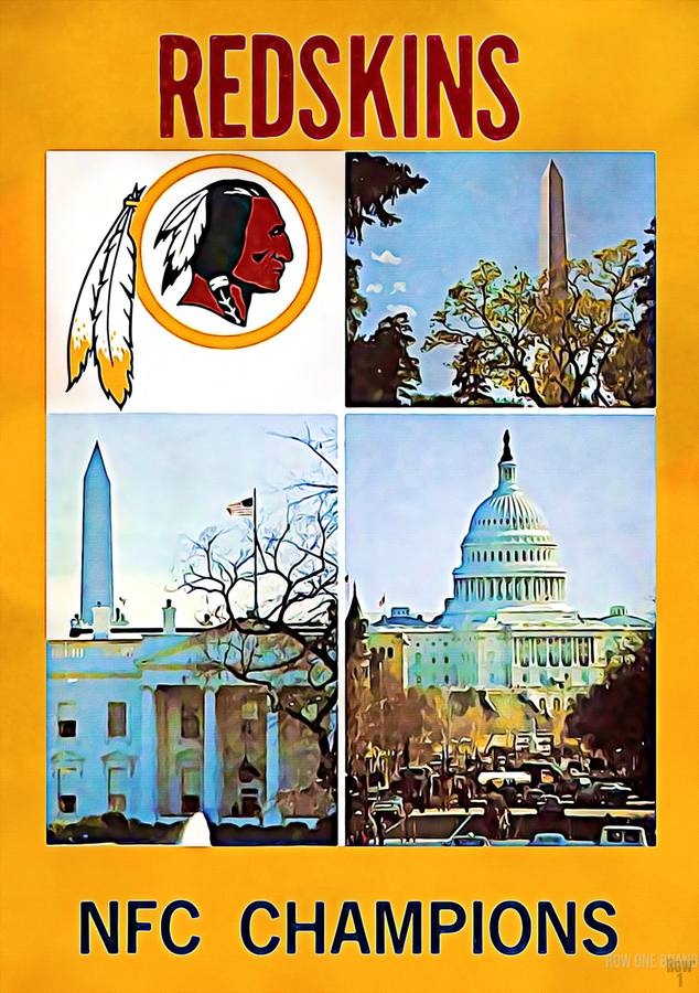 1972 Washington Redskins Art by Row One Brand Wall Art
