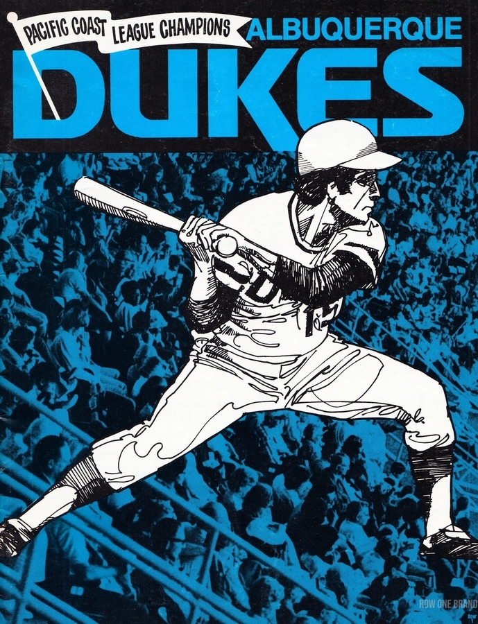 1973 Albuquerque Dukes Baseball Poster by Row One Brand Wall Art