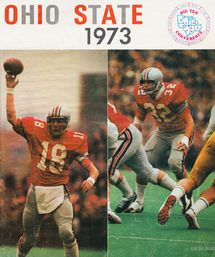 1973 Ohio State Buckeyes Football Art by Row One Brand Wall Art