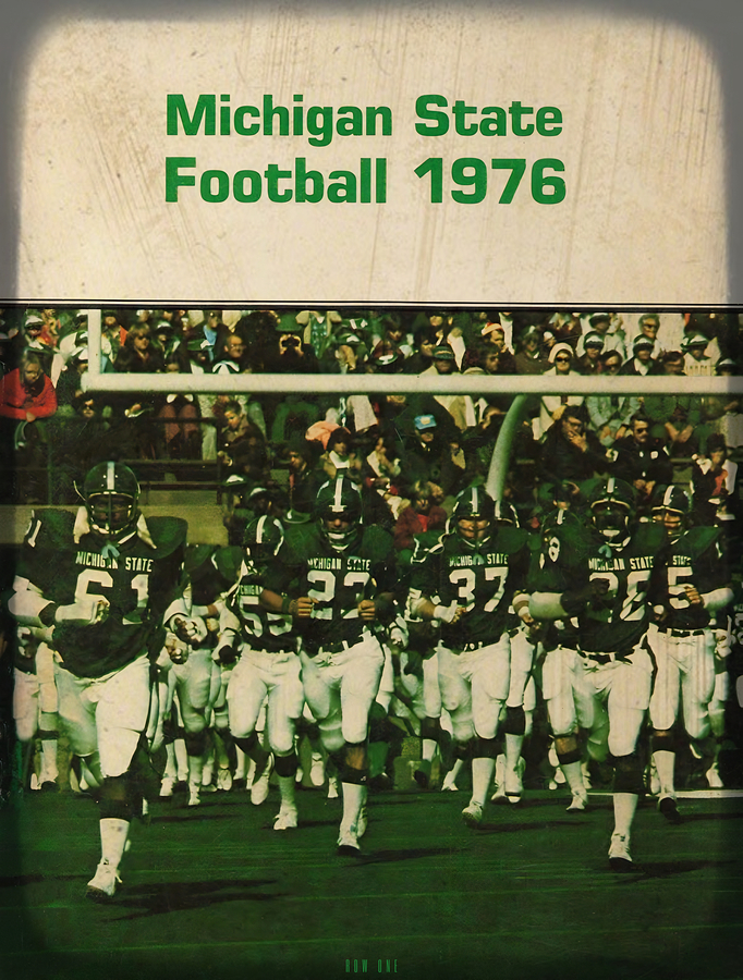 1976 michigan state football viewfinder art by Row One Brand Wall Art