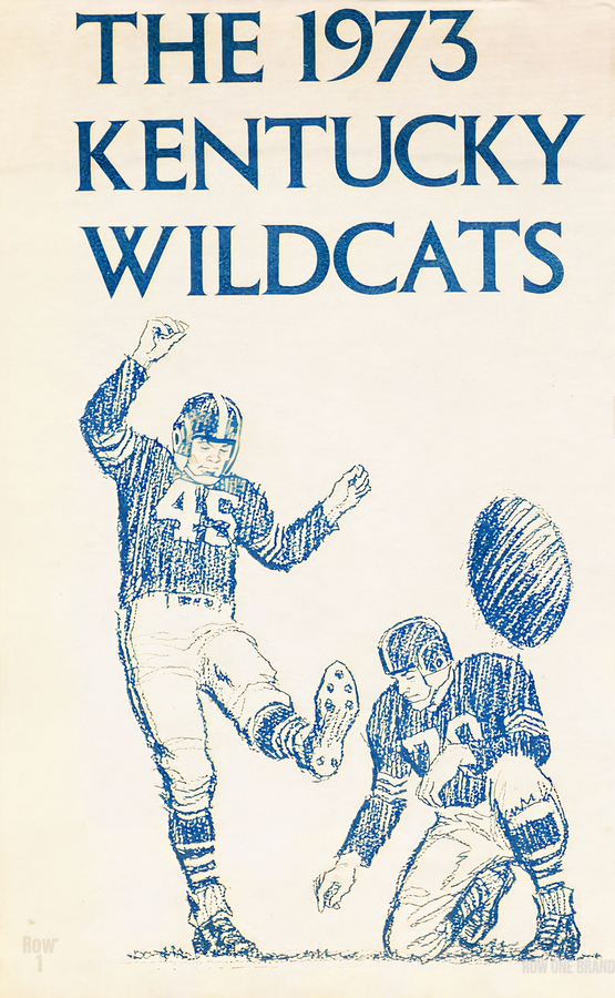 1973 Kentucky Wildcats Football Art by Row One Brand Wall Art