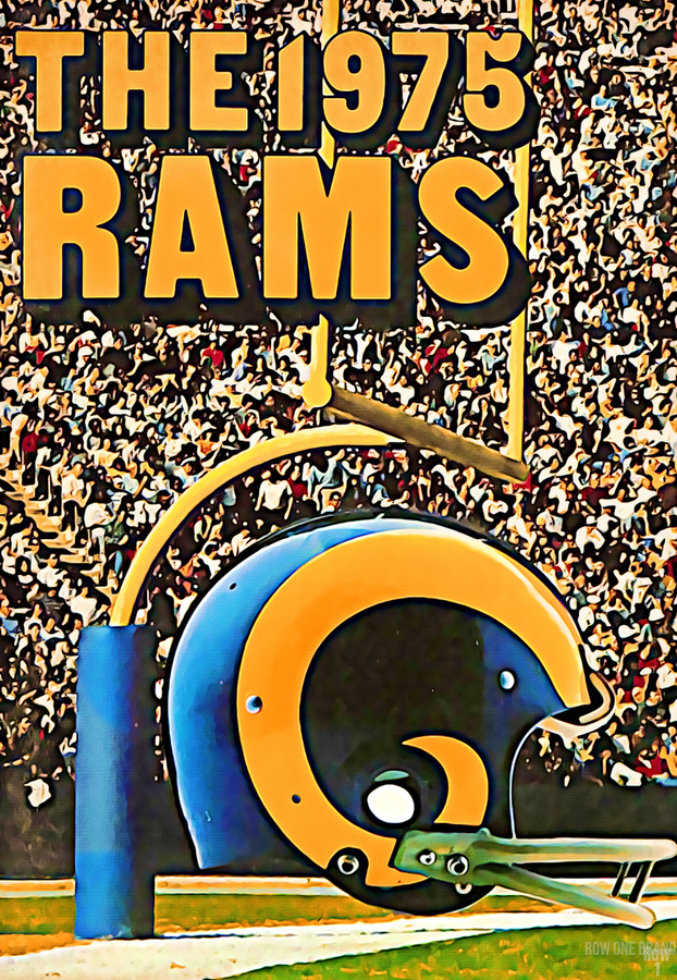 1975 LA Rams Retro Helmet Art by Row One Brand Wall Art