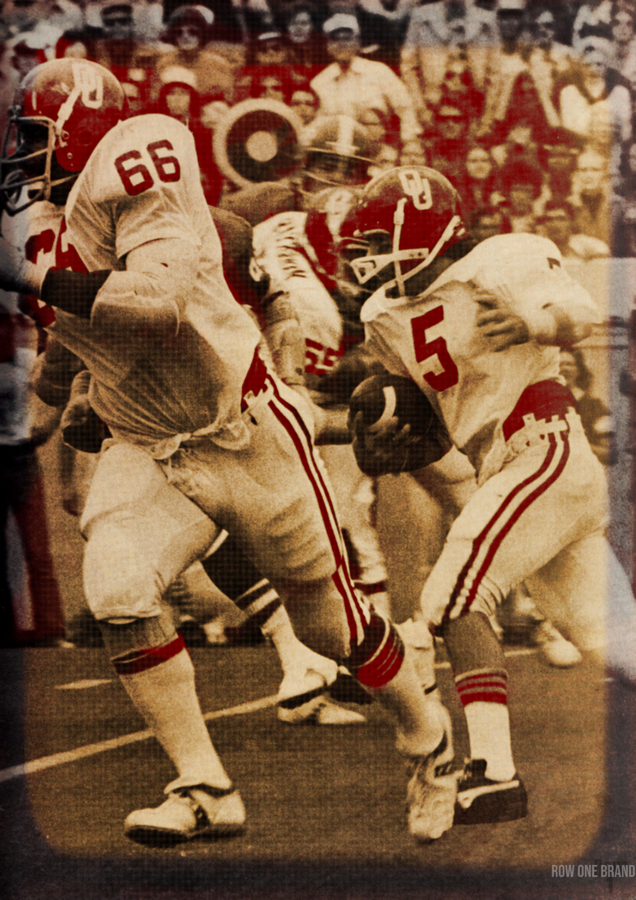 1975 Terry Webb and Steve Davis Oklahoma Football Art by Row One Brand Wall Art