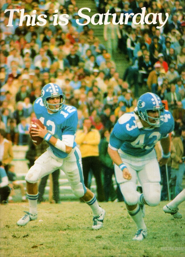 1977 UNC North Carolina Tar Heels Football Poster by Row One Brand Wall Art