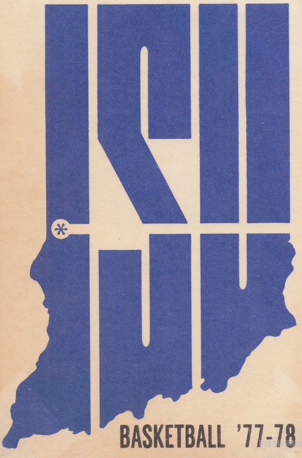 1977 Indiana State Basketball Pocket Schedule Poster by Row One Brand ...