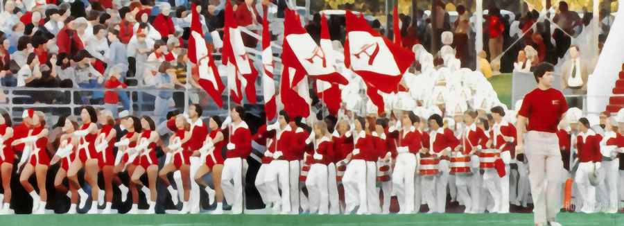 1977 Razorback Marching Band Art by Row One Brand Wall Art