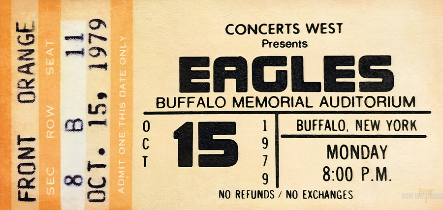 1979 Eagles Concert Ticket Stub Art by Row One Brand Wall Art