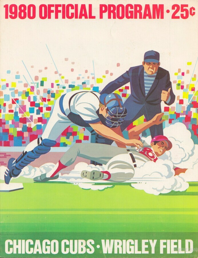 1980 Chicago Cubs Program Art by Row One Brand Wall Art