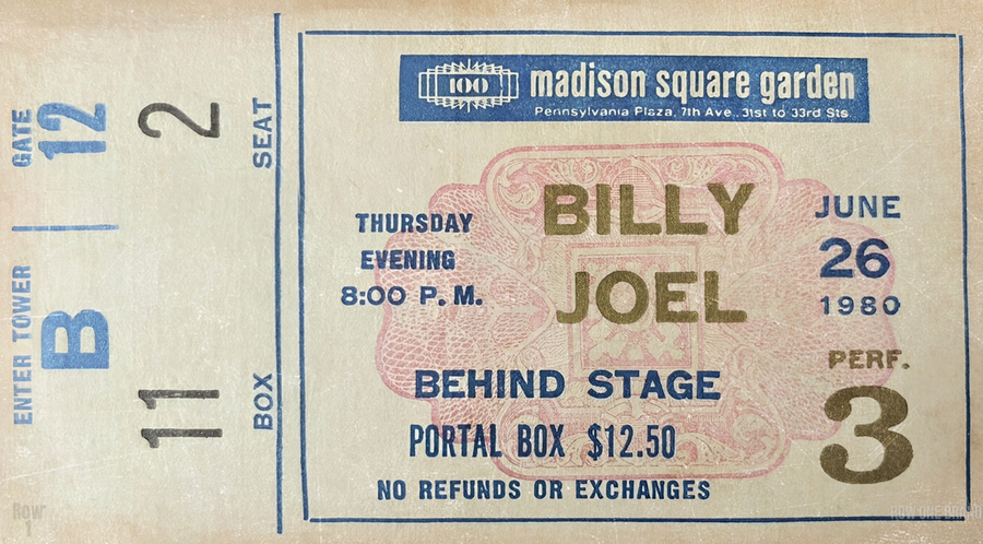 1980 Billy Joel Ticket Art by Row One Brand Wall Art