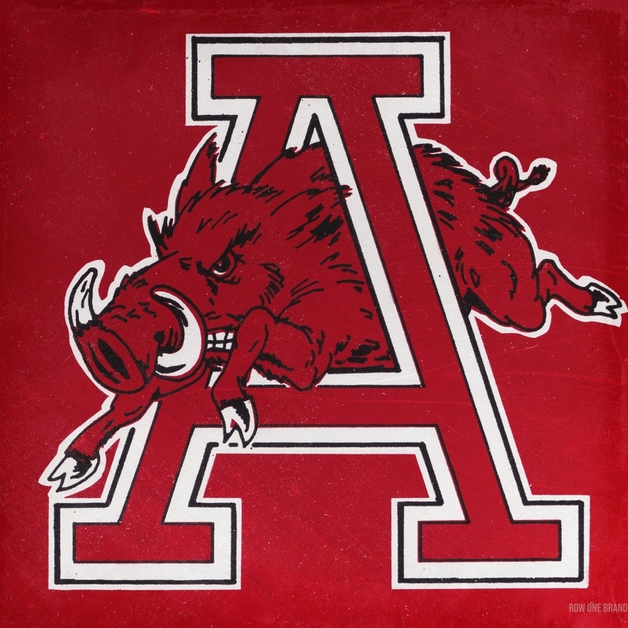 Retro Arkansas Razorback Art by Row One Brand Wall Art