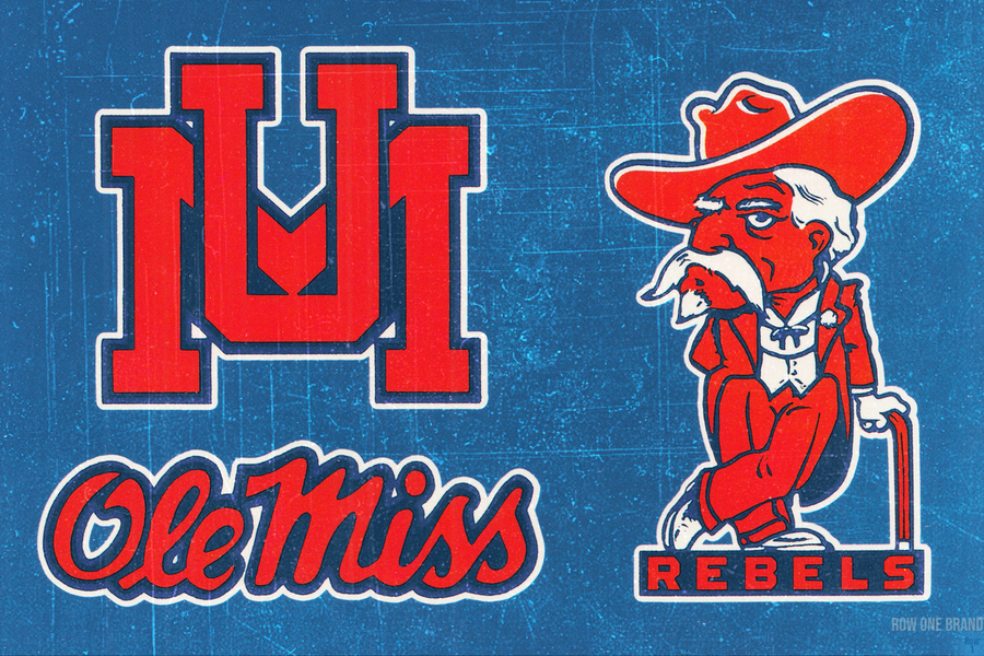 1980s Ole Miss Retro Colonel Reb Art by Row One Brand Wall Art