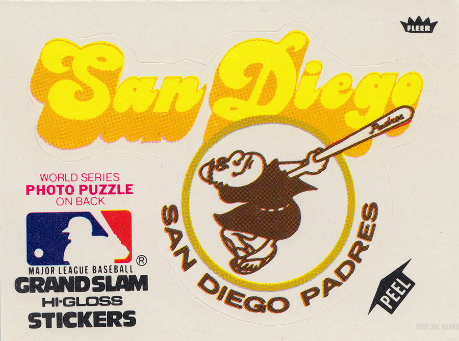 1981 Fleer San Diego Padres Decal Poster by Row One Brand Wall Art