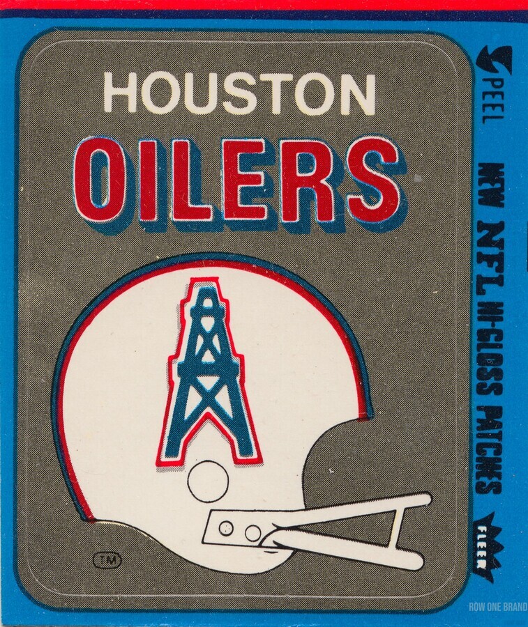 1981 Houston Oilers Helmet by Row One Brand Wall Art